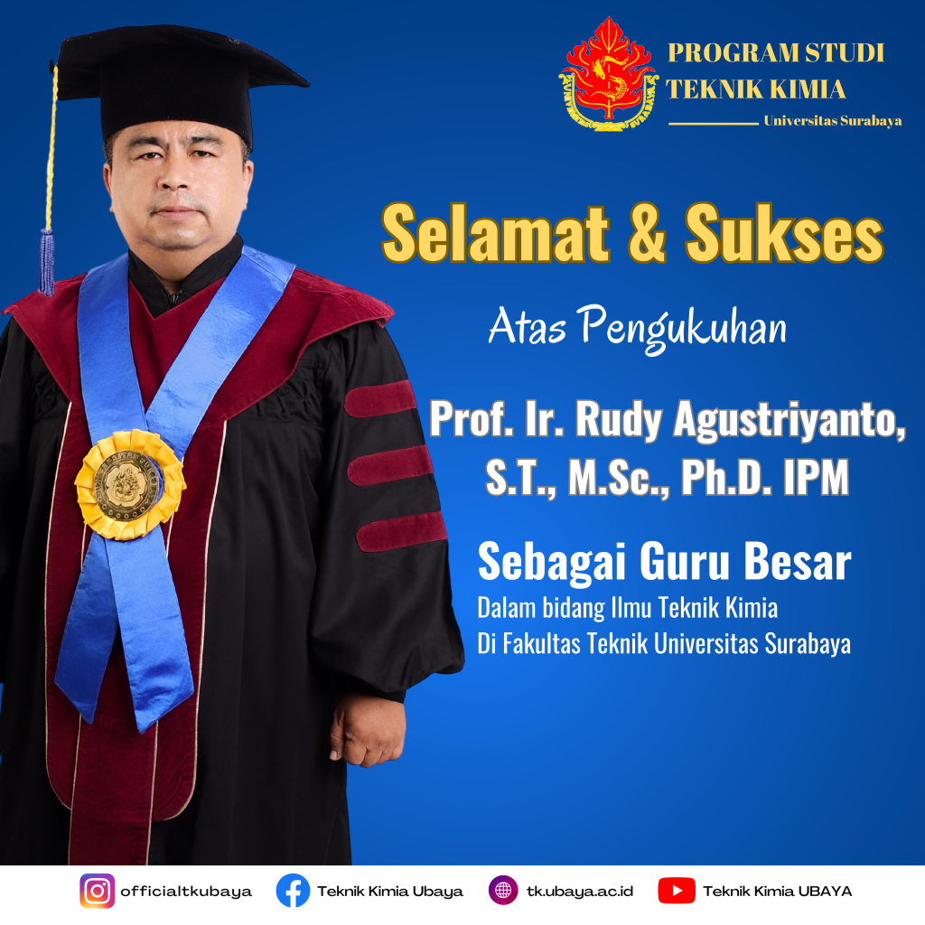 Selamat Sukses Kepada Prof Ir Rudy Agustriyanto S T M Sc Ph D